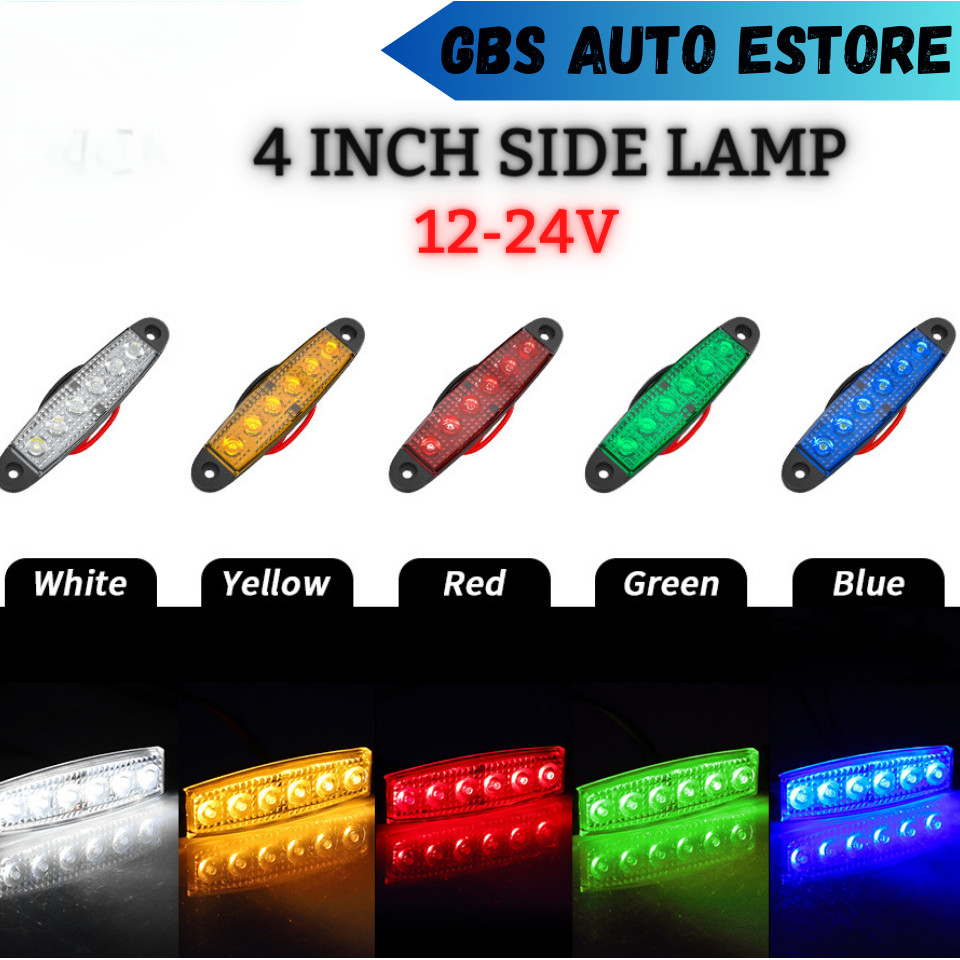 Truck/Lori Led 12V 24V 6SMD Side Lamp Small Marker Light Trailer Lorry ...
