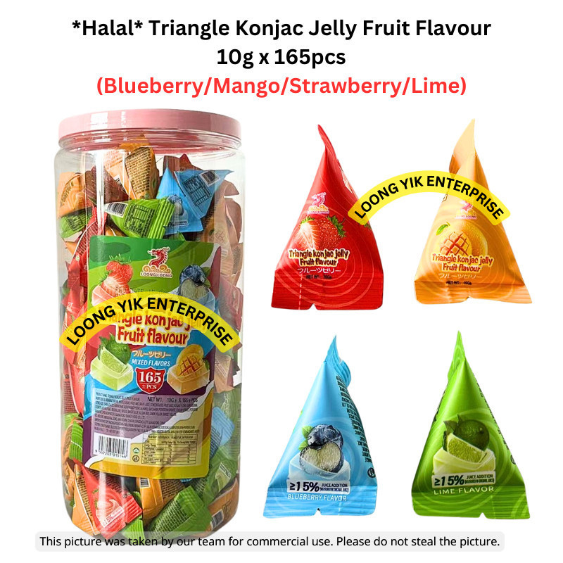 *Halal* Triangle Konjac Jelly Fruit Flavour 10g x 165pcs (Blueberry ...