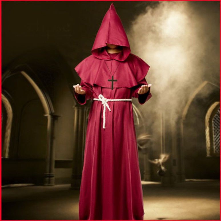 Medieval Monk Monk Robe The Wizard Priest Godfather Father cos Costume ...
