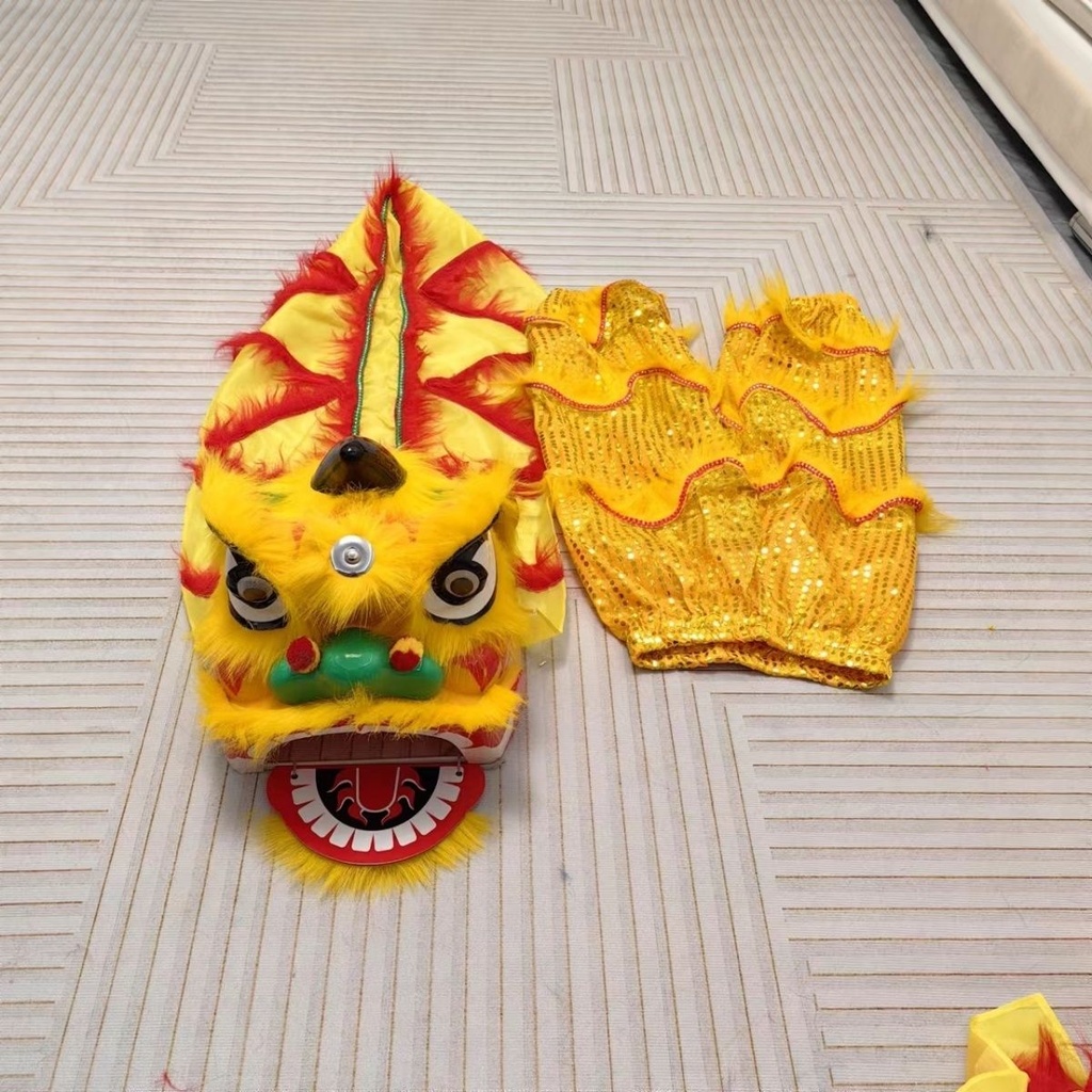 Lion head handmade student lion dance double lion head lion ...