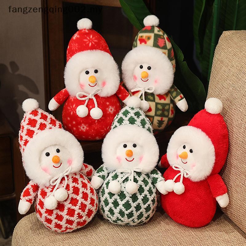 F2MY Santa Claus Snowman Plush Toys Cartoon Creative Snowman Stuffed ...