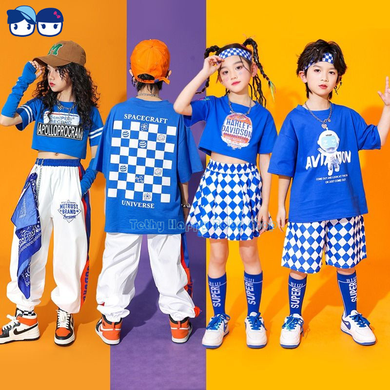 Kids Suit Cheerleader Dance Sports Show Costume for Girls Boys Jazz ...