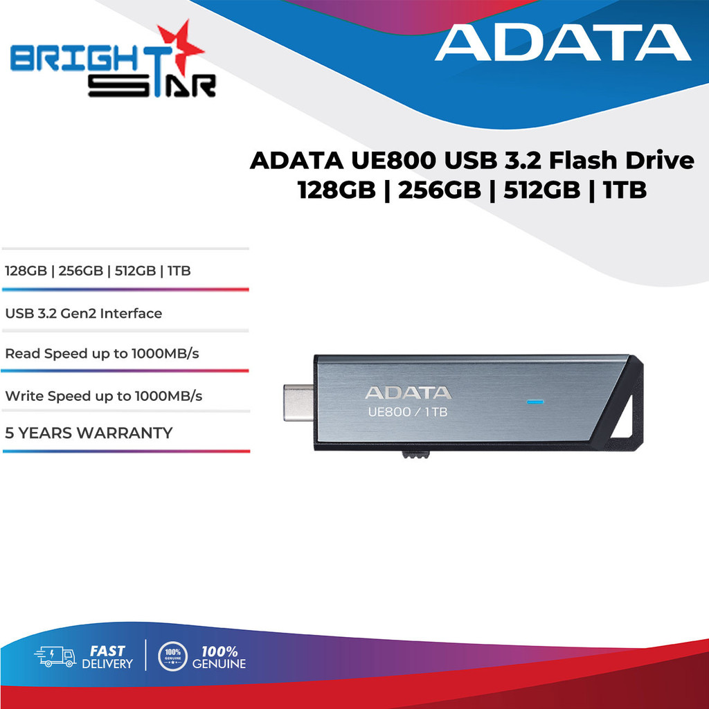 ADATA UE800 USB 3.2 Gen2 Flash Drive - 128GB/256GB/512GB/1TB/2TB ...