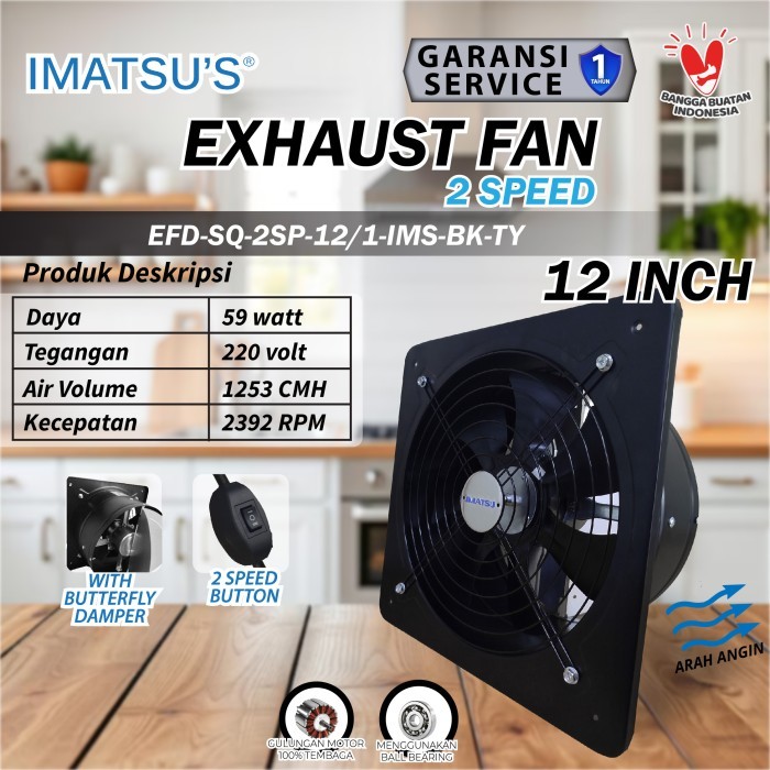 Exhaust Fan 12 Inch Wall Air Duct Booster Fan 12" Inch 2 Speed / Fan ...