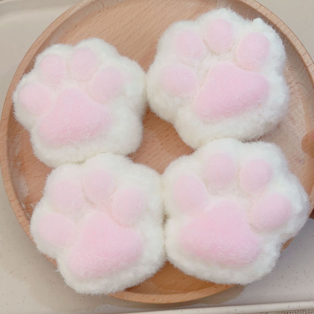 Pink toot plush big cat claws cute squishy decompression toy | Shopee ...