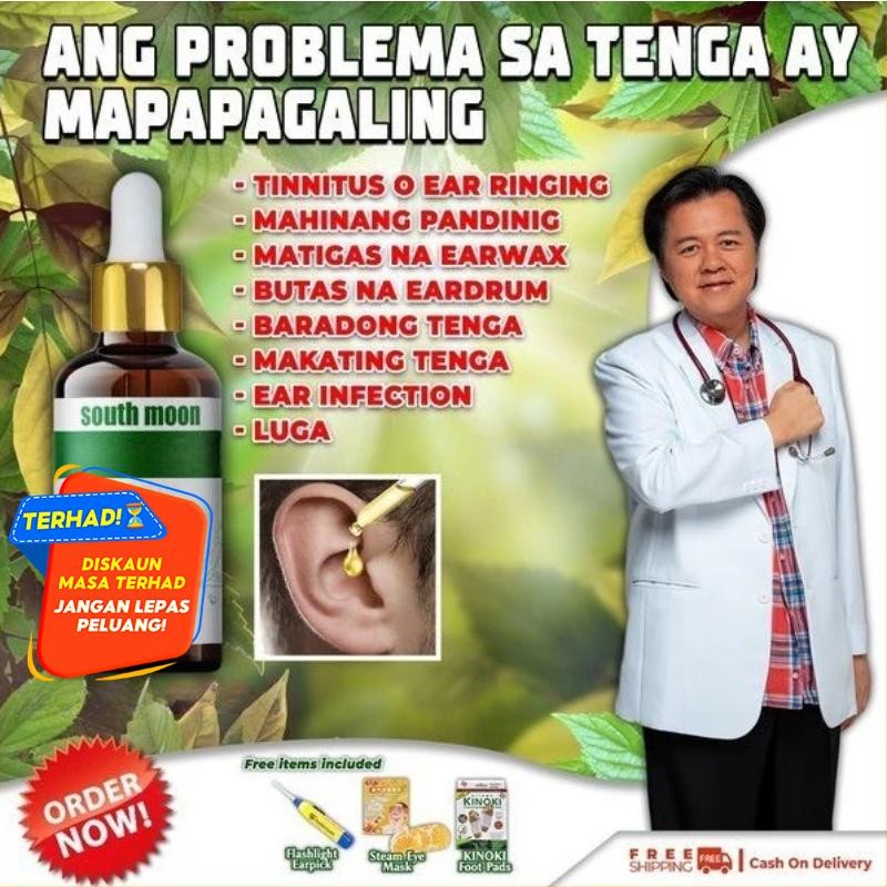 Ear Drops for Infection Relief - South Moon Original 20ml, Fast-Acting ...