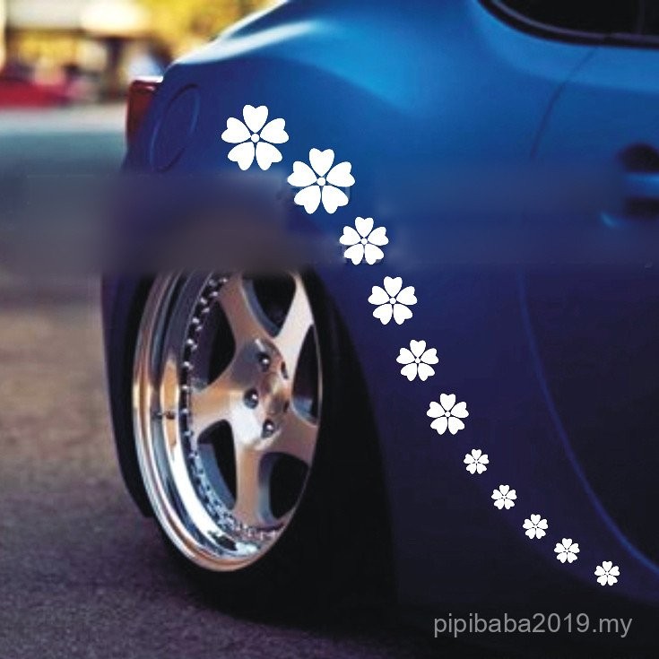 Reflective Car Stickers Car Stickers Small Flower Cover Stickers Cherry ...