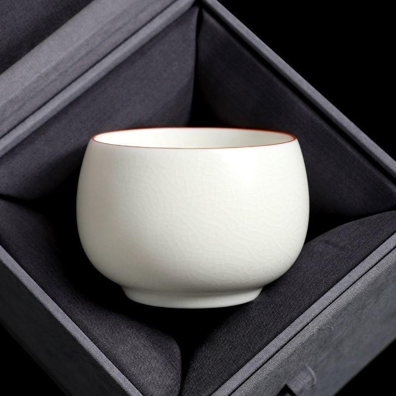 White Ru Kiln Lanolin Jade 丨 Kung Fu Tea Cup Ru Porcelain Ceramic ...