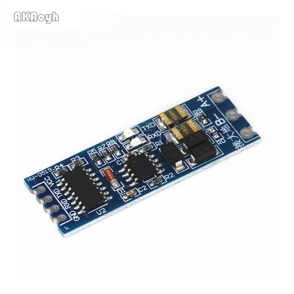 Microcontroller TTL to RS485 Module 485 to Serial Port UART Level Interchangeable Hardware ...