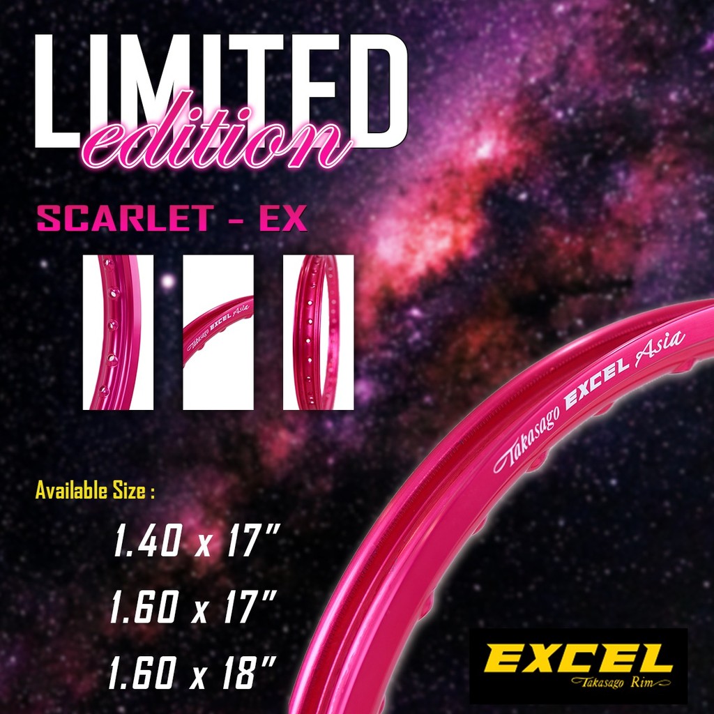 Takasago Excel Asia Rim 1.60 1.40 X 17 18 100% ORIGINAL PURPLE PINK 140 ...