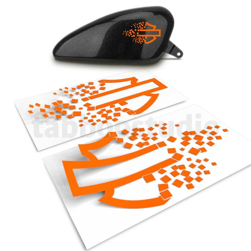 Harley Davidson Speed V2 Logo Tank Sticker Custom Fit Motorcycle ...