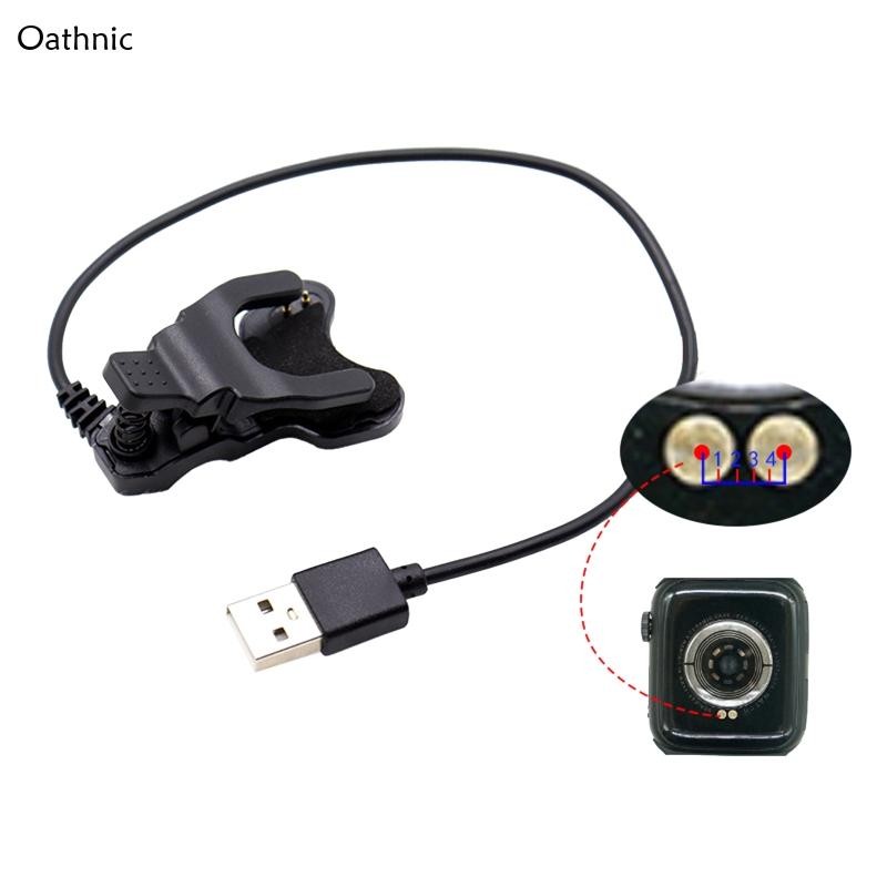 Oathnic 2Pin 4mm Charging Wire for Smartwatch Charging Line for T600s ...