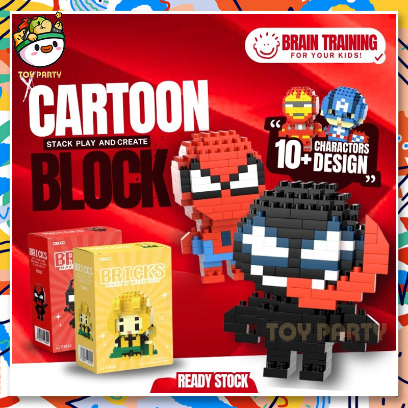 【⭐24h⭐Building Block】10 Designs Nano Toys for Kids Gifts Cartoon Puzzle ...