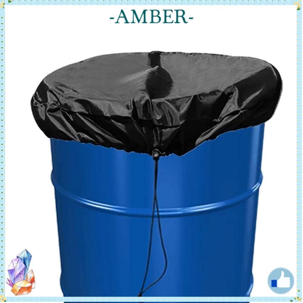 AMBER1 Drum Cover, 55 Gallon with Stretchable Drawstring Rain Barrel ...