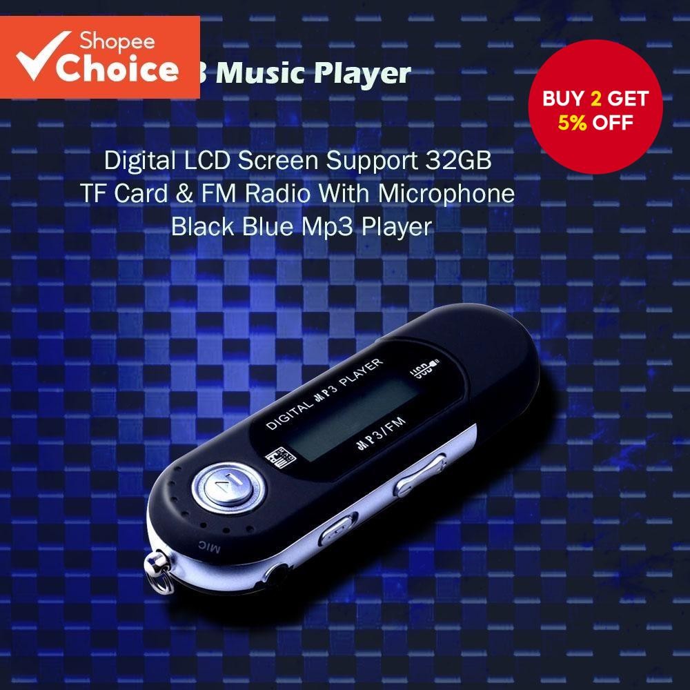 1 Mini USB Mp3 music player Digital LCD screen support 32GB tf cassette ...