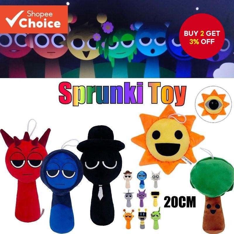 20cm Sprunki Plush Toy, Incredibox Game Gray Wenda Oren Stuffed Doll ...
