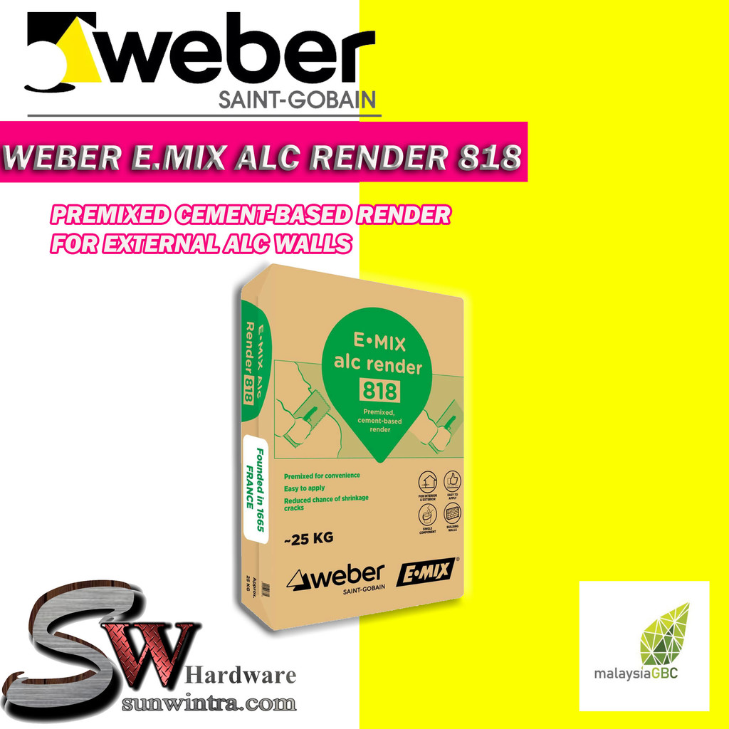 WEBER EMIX ALC RENDER 818/SIMEN RENDER/RENDER SIMEN/RENDER CEMENT FOR ...