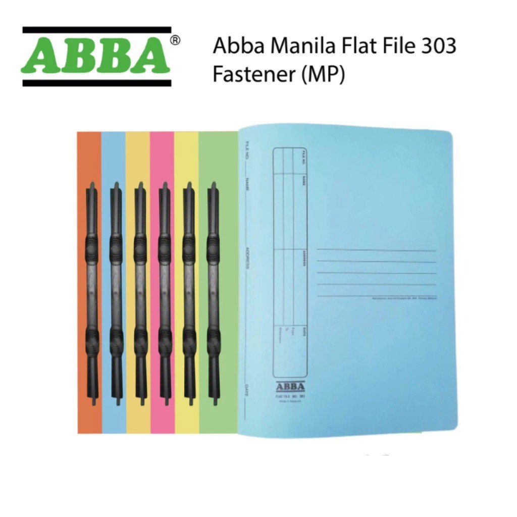 ABBA No.303 Manila Flat File with Plastic Fastener | Shopee Malaysia