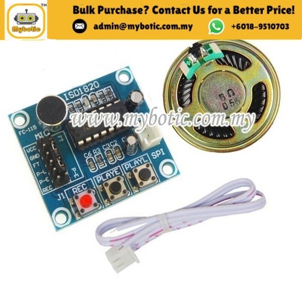 ISD1820 Voice Recorder and Player | Shopee Malaysia