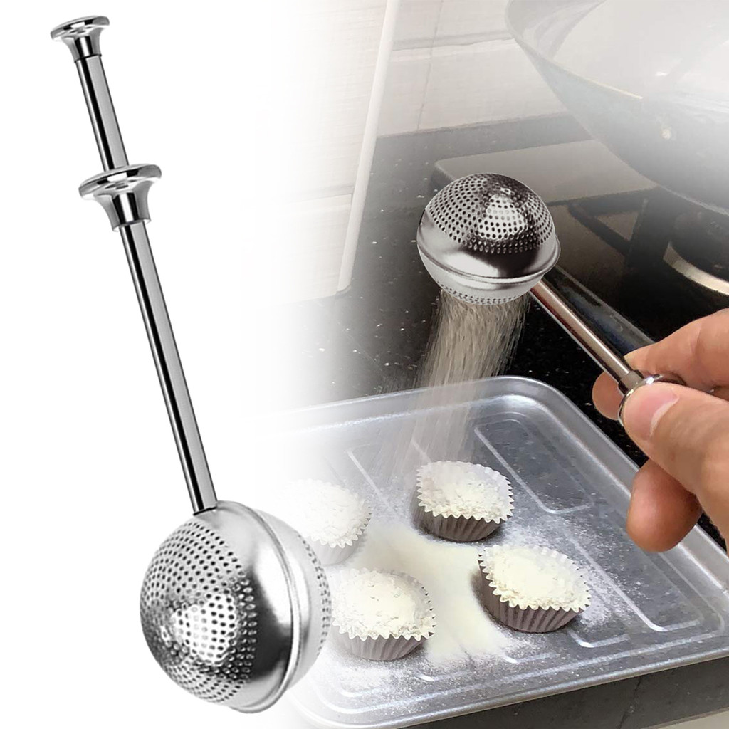 Flour Powder Filter Spoon Baker Dusting Wand for Sugar Flour Spices 304 ...