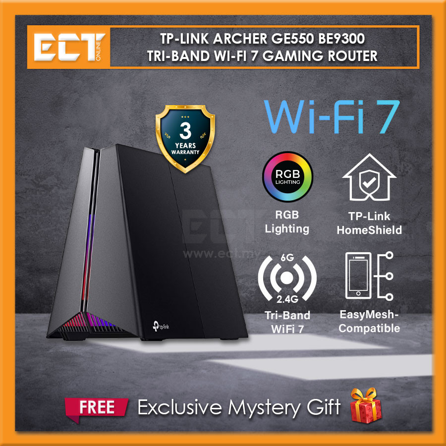TP-Link Archer GE550 BE9300 Tri-Band Wi-Fi 7 Gaming Router with ...