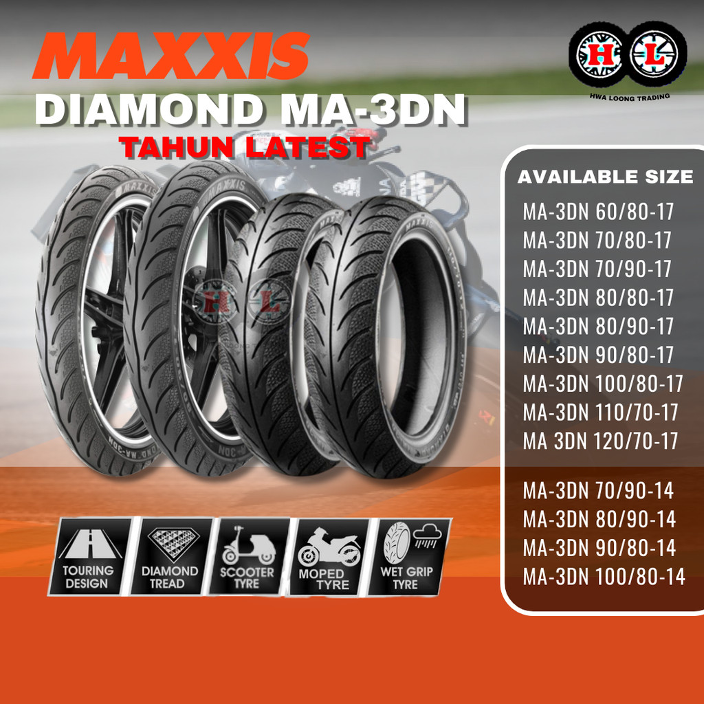 TAYAR MOTOR MAXXIS DIAMOND TUBELESS TYRE MAXXIS DAIMOND MA3DN - Tayar ...