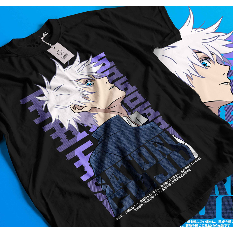 Gojo Satoru Jujutsu Kaisen Baju T shirt | Mahito Anime Funny100% Cotton ...