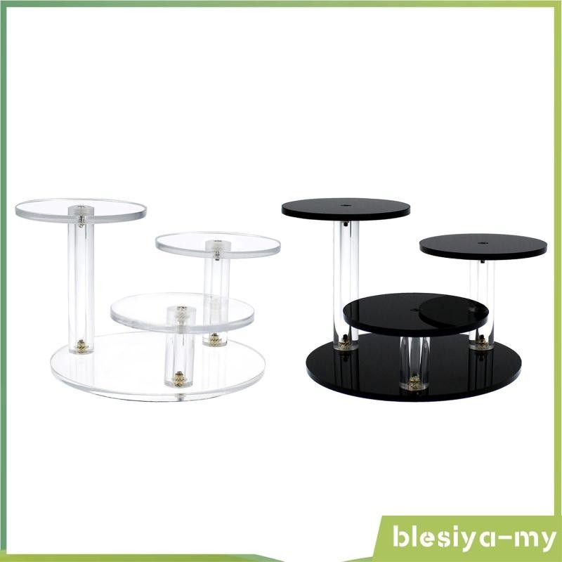 [BlesiyaMY] Round Acrylic Display Riser Stand, 3 Tier Acrylic Display ...