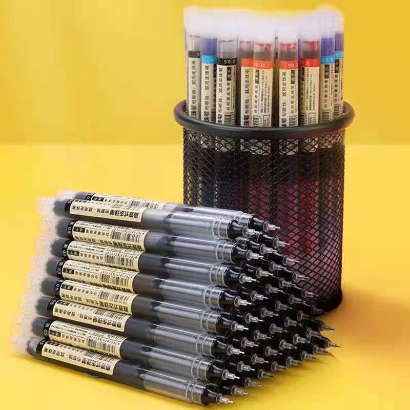 10/20Pcs Quick Dry Straight Liquid Gel Pens 0.5mm Black/Blue/Red ...