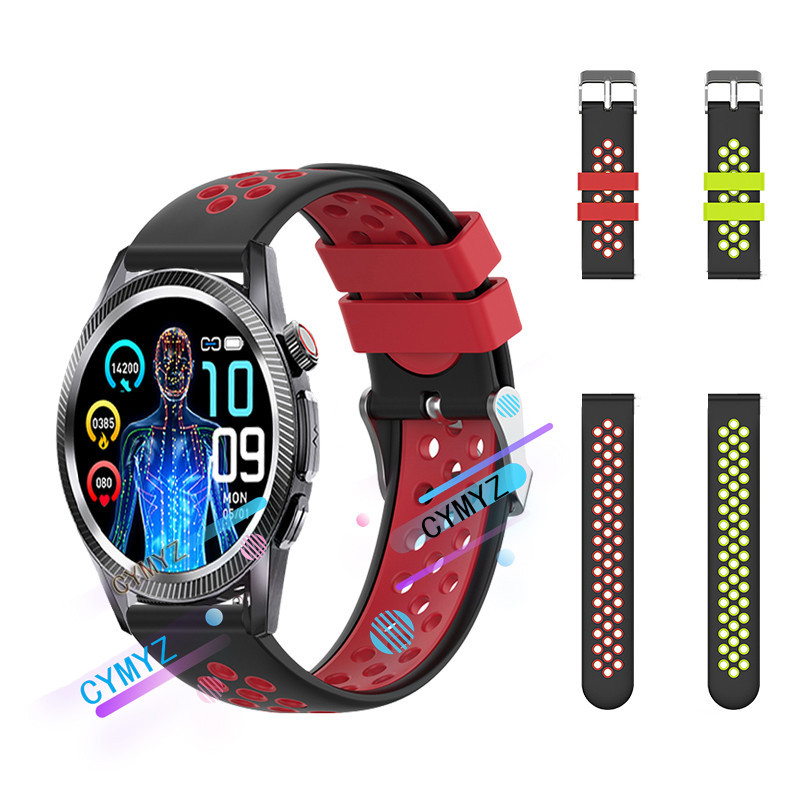 Aolon Smart Watch ECG strap Silicone strap Aolon Watch ECG Strap watch ...