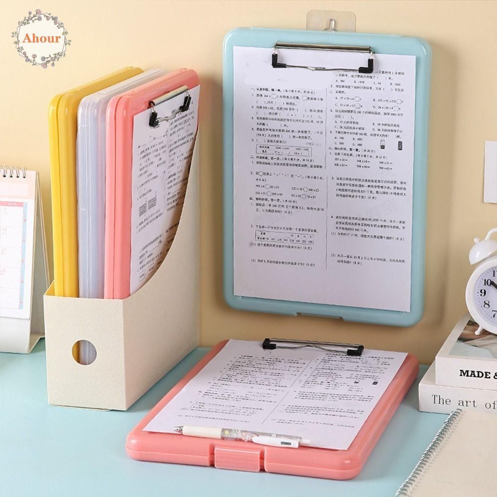 AHOUR A4 File Clipboard Box Case, A4 File Organizer Memo Clip Board ...