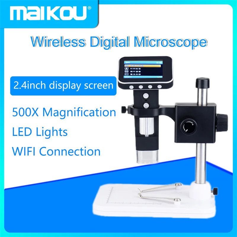 2.4 inch Digital Microscope display handheld USB 500X Wireless ...