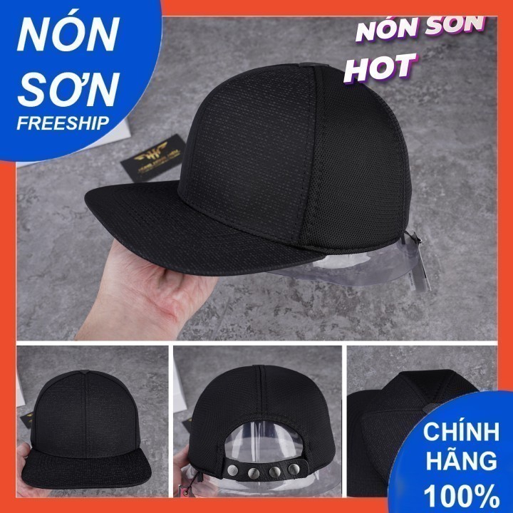 Son Son Snapback hat, plain black, horizontal beak, hip hop style ...