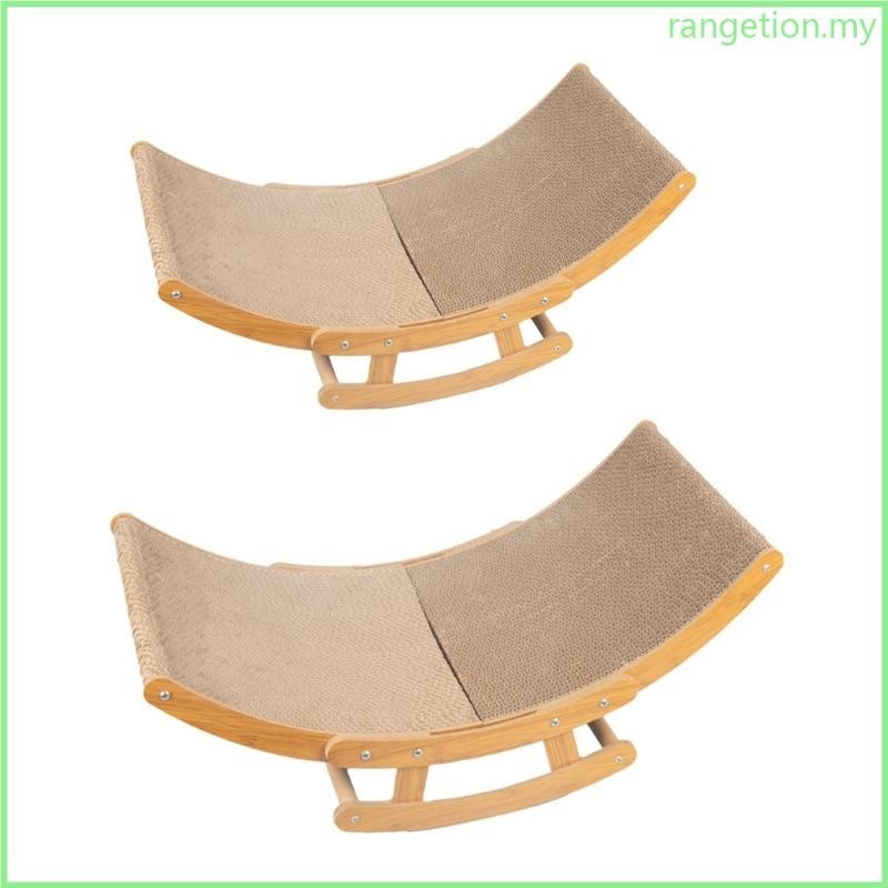 RAN Cats Scratching Rocking Chair Toy with Stable Stand Cats Lounger ...