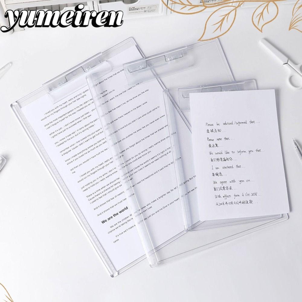 YUMEIREN Clipboard, Transparent A4/A5 File Folder Board, High Quality ...