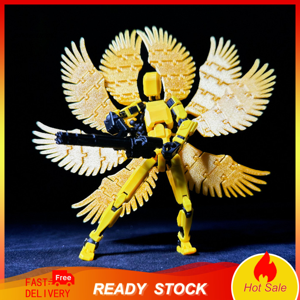 CHEER Robot Model with Wing Poseable Robot Toy Angel Wing Robot Action ...