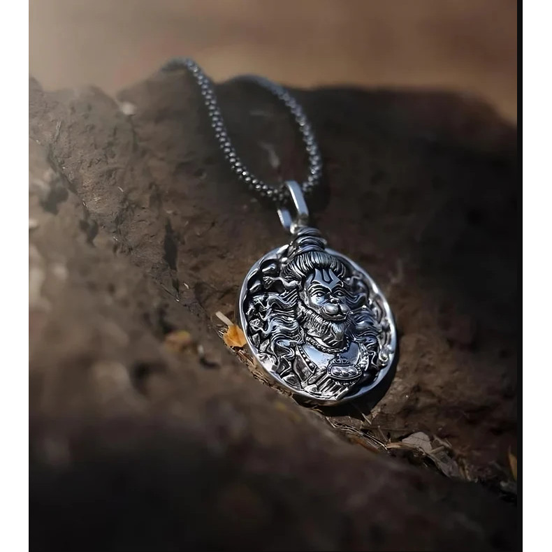 Hanuman Ji Steel Pendant Locket With Chain For Unisex | Shopee Malaysia