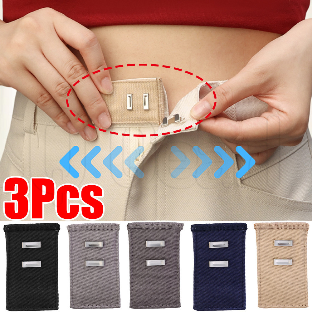 3Pcs Waist Extension Buckles - for Tight Trousers, Jeans - Unisex Pants ...