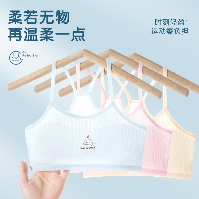 Summer Girls Underwear Developmental Period 10-14 Years Old Girls Bra ...