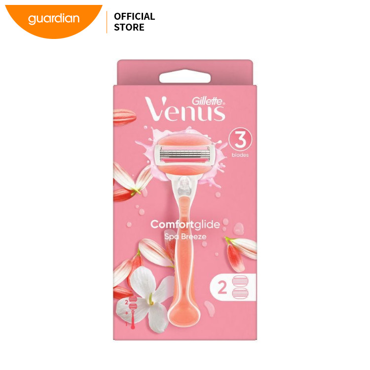 Gillette Venus Comfort Glide White Tea Razor + 2 Cartridge | Shopee ...