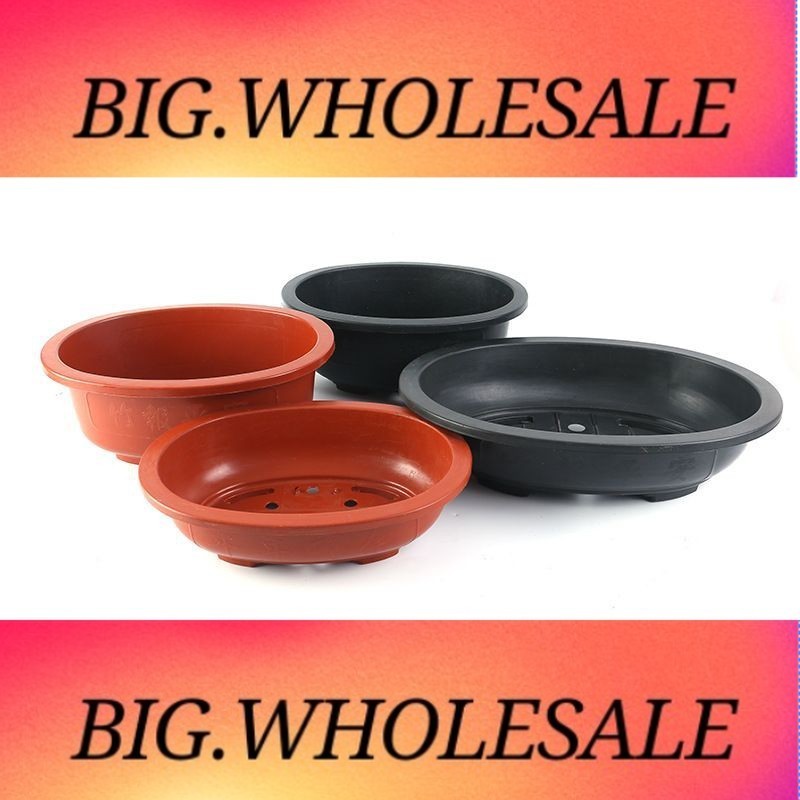 G1022 bonsai pots plastic fLower pot flower pots oval size shallow ...