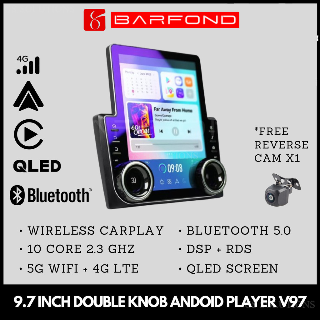 Diamond V97 Android Player 9.7 inch Double Knob Carplayer 10 Core ...