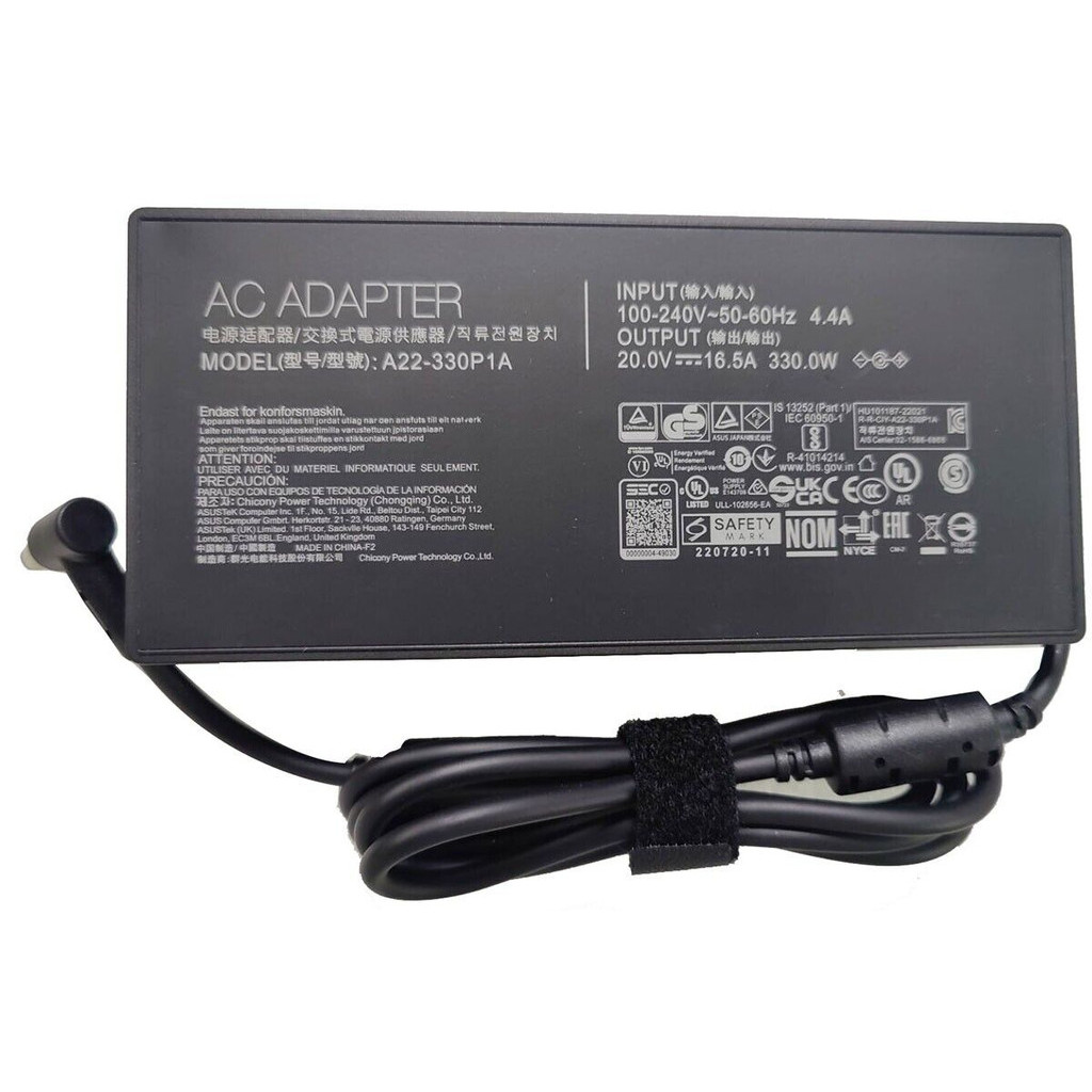 20V 16.5A 330W AC Adapter Charger For Asus Rog Strix Scar17 18 Zephyrus ...