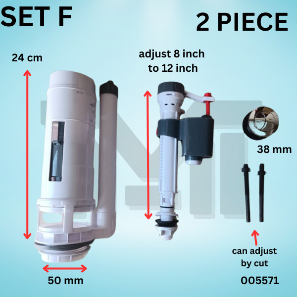 50MM Full Set Toilet Water Tank Valve Toilet Water Tank Flush Outlet ...