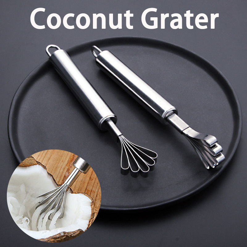 1PC Coconut Shaver Coconut Grater Scraper Stainless Steel Coconut ...
