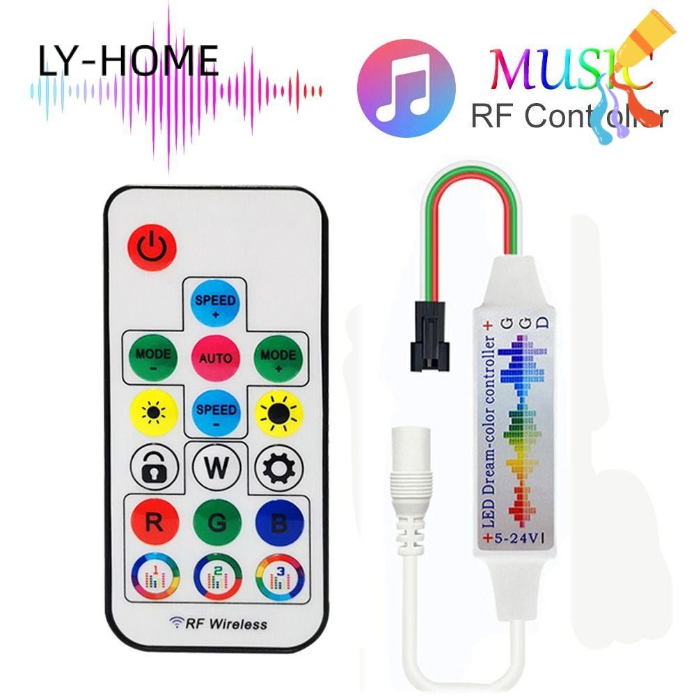 LY-HOME Led Strip Light, Addressable 3Pin Music Led Controller, DC5-24V ...