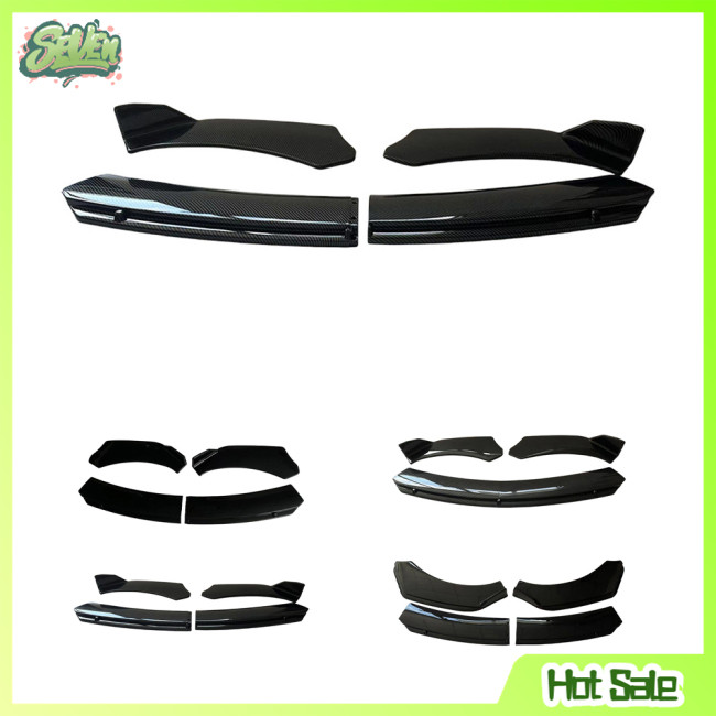 4 PCS Universal Car Front Bumper Lip Spoiler, 4-Stage Front Bumper ...