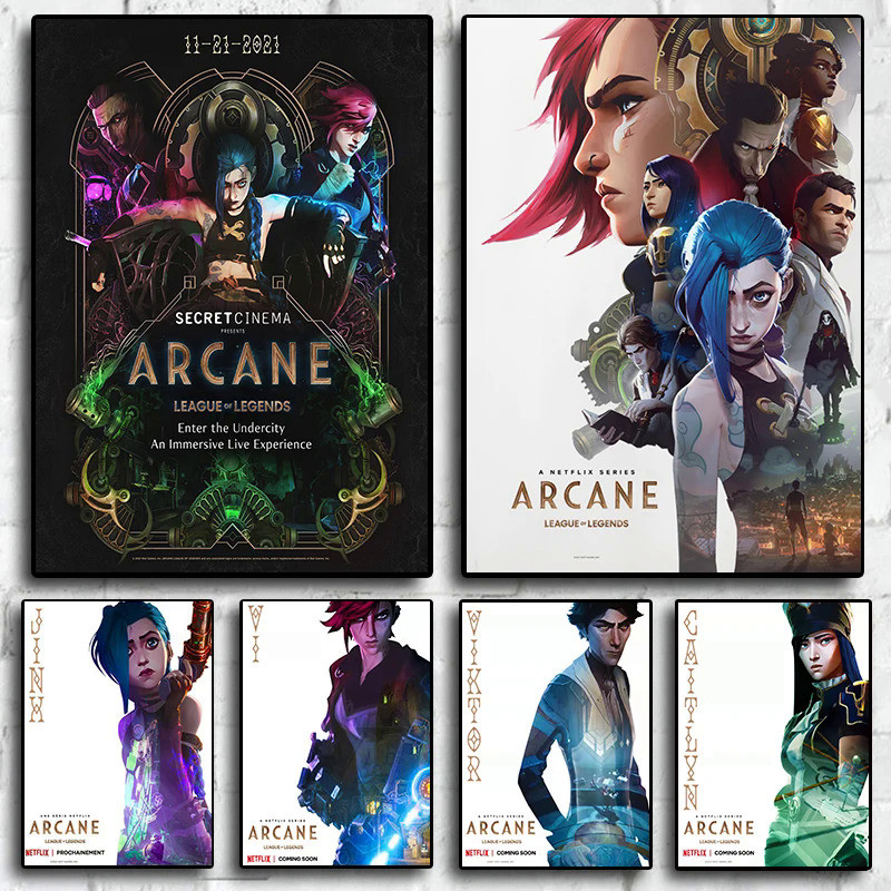 Movie TV Arcane Game Poster Art Home Decor Kids For Living Room Bar ...