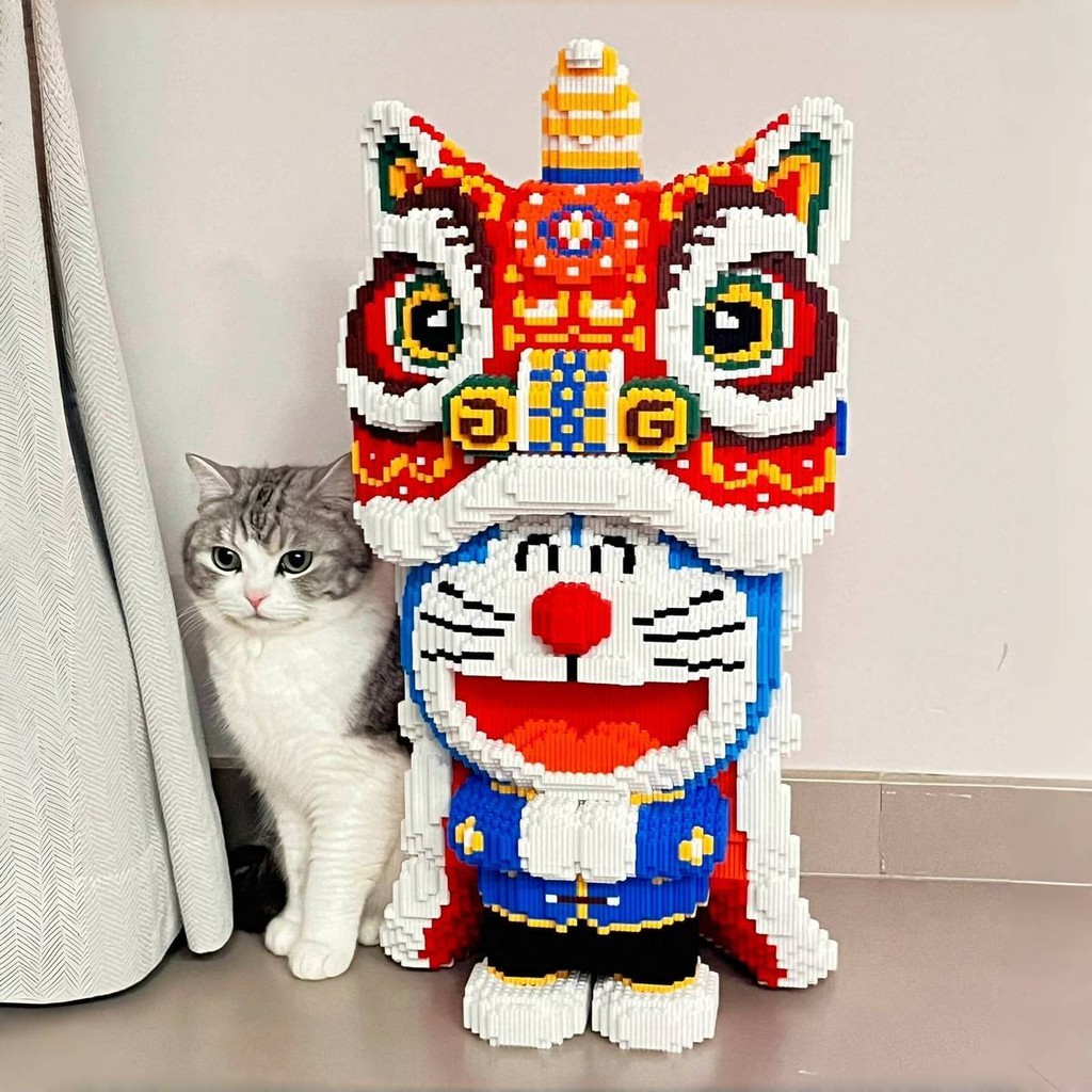 Doraemon Building Blocks Lion Wakening Compatible Lego Toys Puzzle ...
