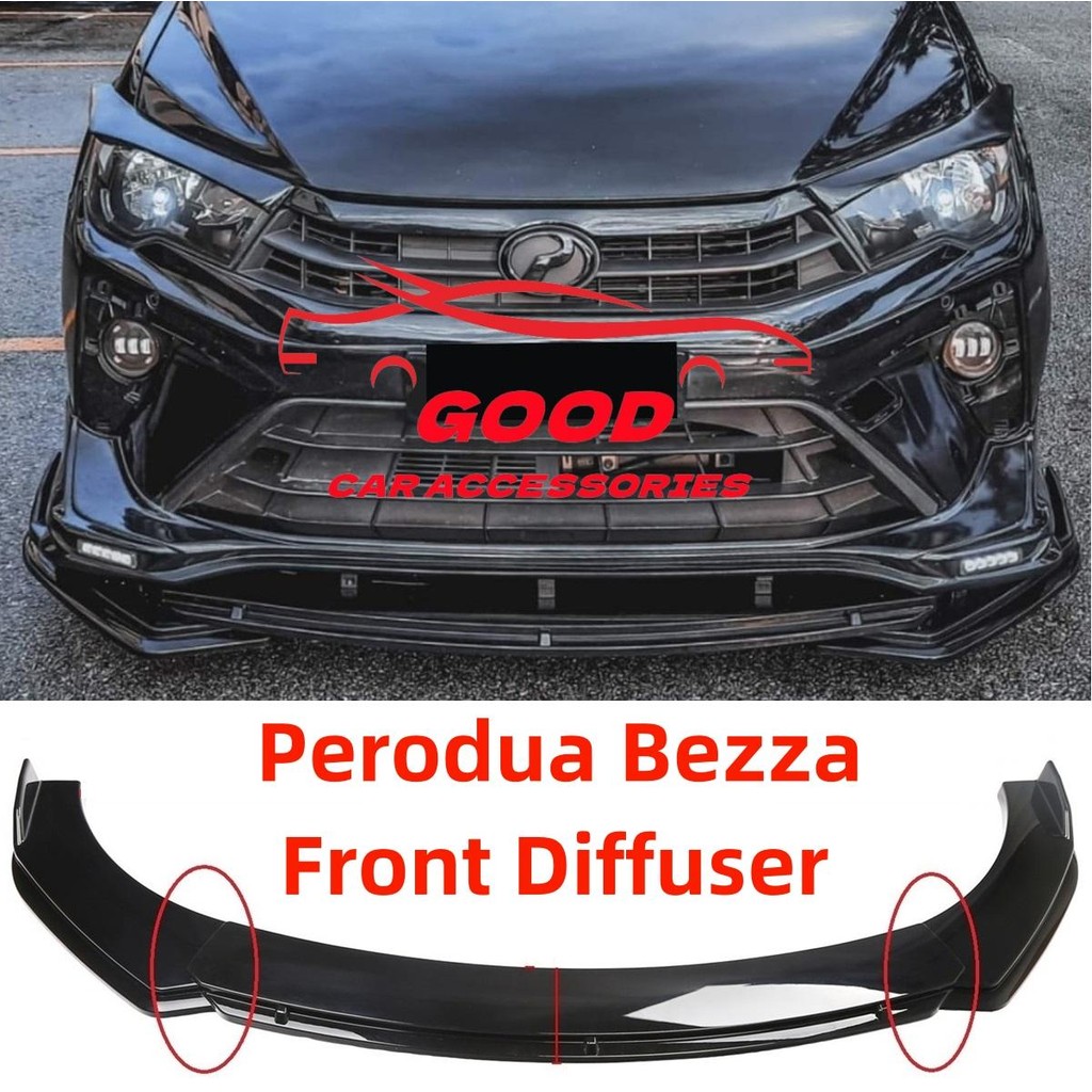 Perodua Bezza Front Bumper Diffuser Lip Wrap Angle Splitters Spoiler ...